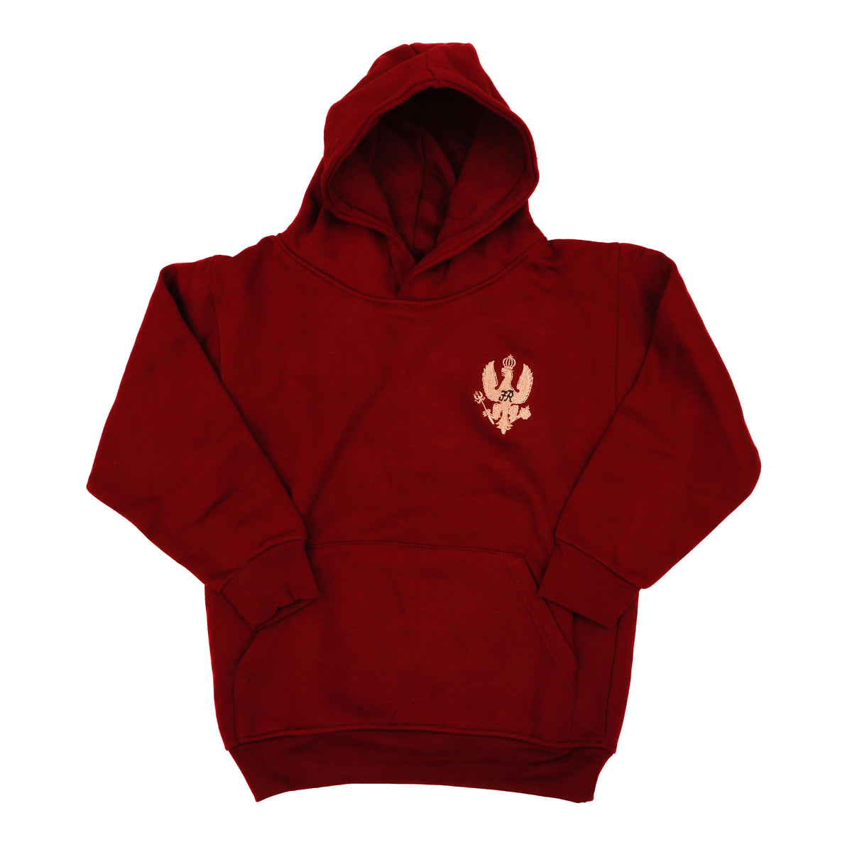 KRH Crimson Children's Hoodie with Cap Badge on Left Chest – KRH Direct